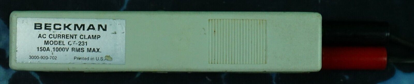 BECKMAN INDUSTRIAL AC CURRENT PROBE CLAMP CT-231 — International Parts ...