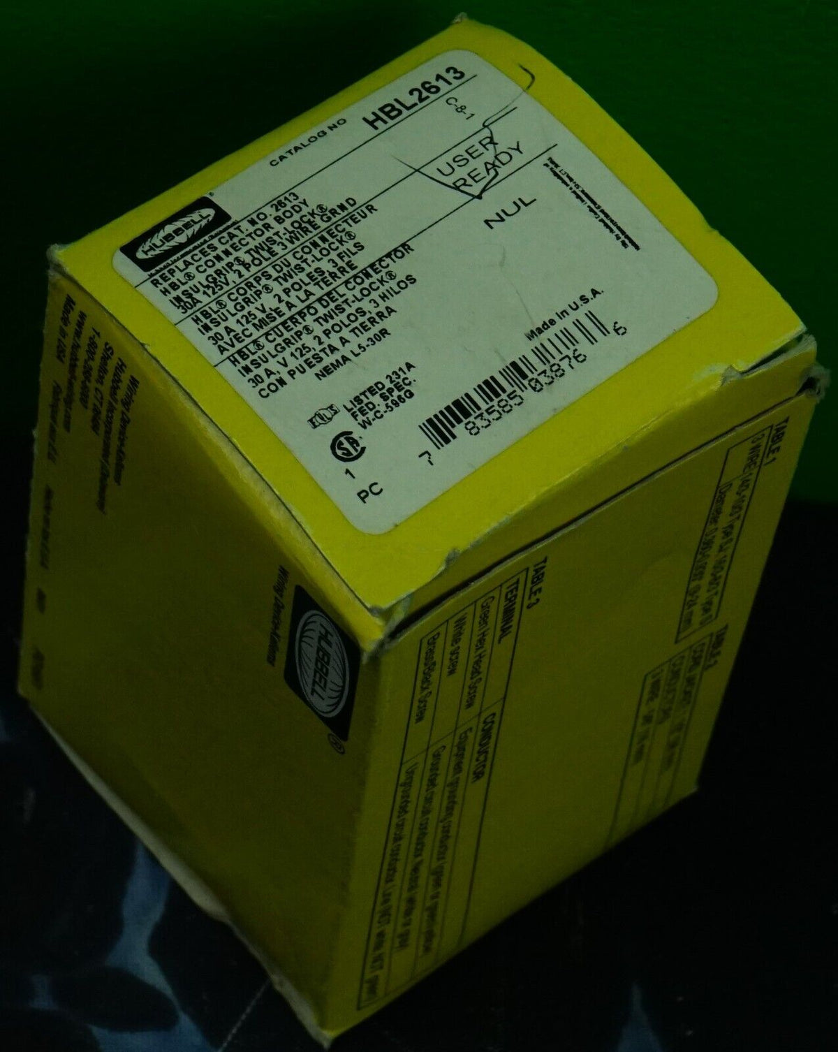 New HUBBELL HBL2613 TWIST-LOCK Plug 30A NEMA L5-30R — International ...